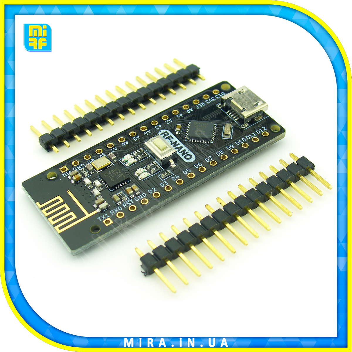 Микроконтроллер Arduino Nano 3 0 Atmega328 Ch340 Microusb с Nrf24l01 2