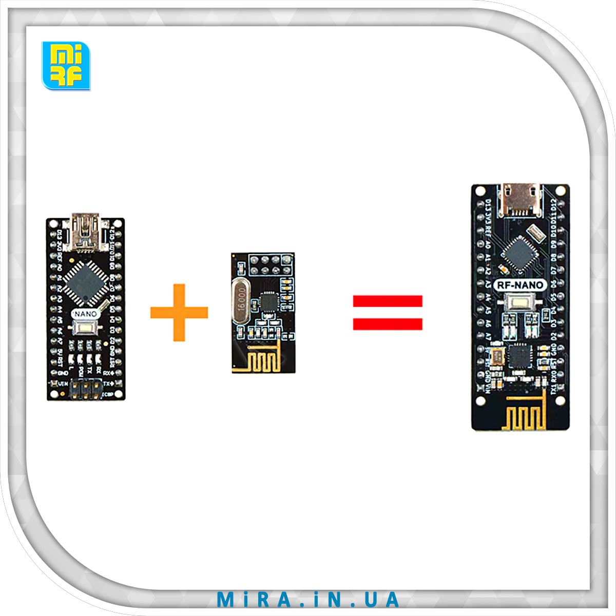Мікроконтролер Arduino Nano 3 0 Atmega328 Ch340 Microusb з Nrf24l01 2 4g ніжки не розпаяні Id