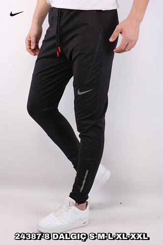 Мужские спортивные штаны Nike, тонкие спортивки Найк на молнии внизу ...