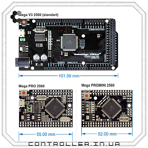 Микроконтроллер Arduino Mega 2560 PRO MINI RobotDyn (ID#570015489 ...