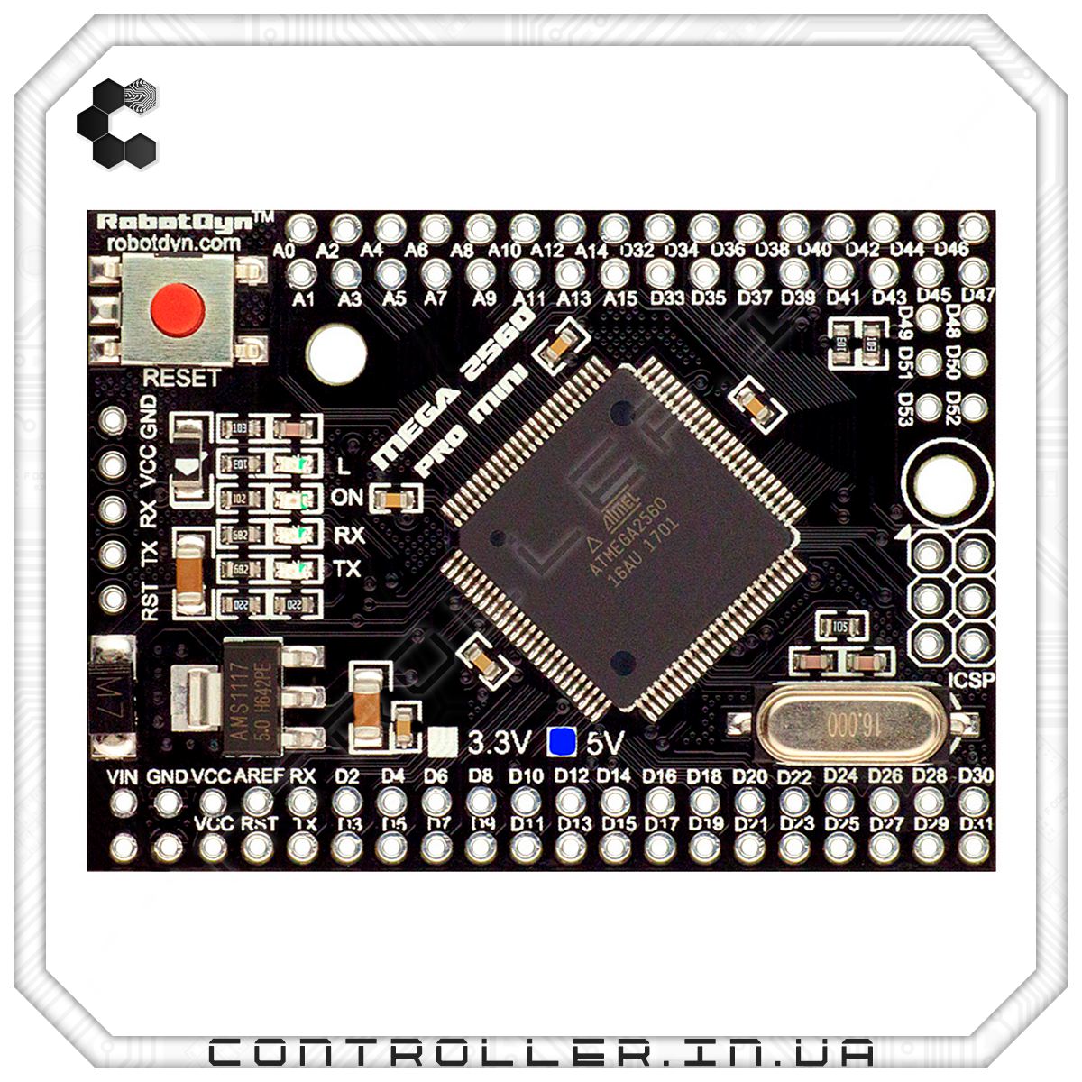 Микроконтроллер Arduino Mega 2560 PRO MINI RobotDyn (ID#570015489 ...