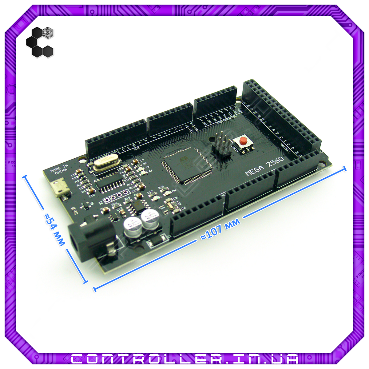 Купить Микроконтроллер Arduino Mega 2560 R3 MicroUSB