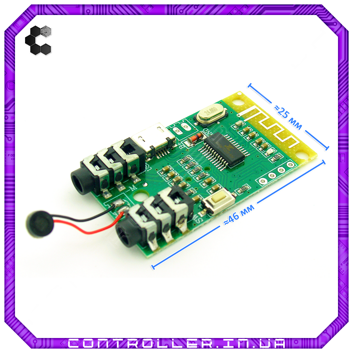 Модуль Bluetooth 4.2 Стерео Аудио Приемник - Передатчик, с Микрофоном ...