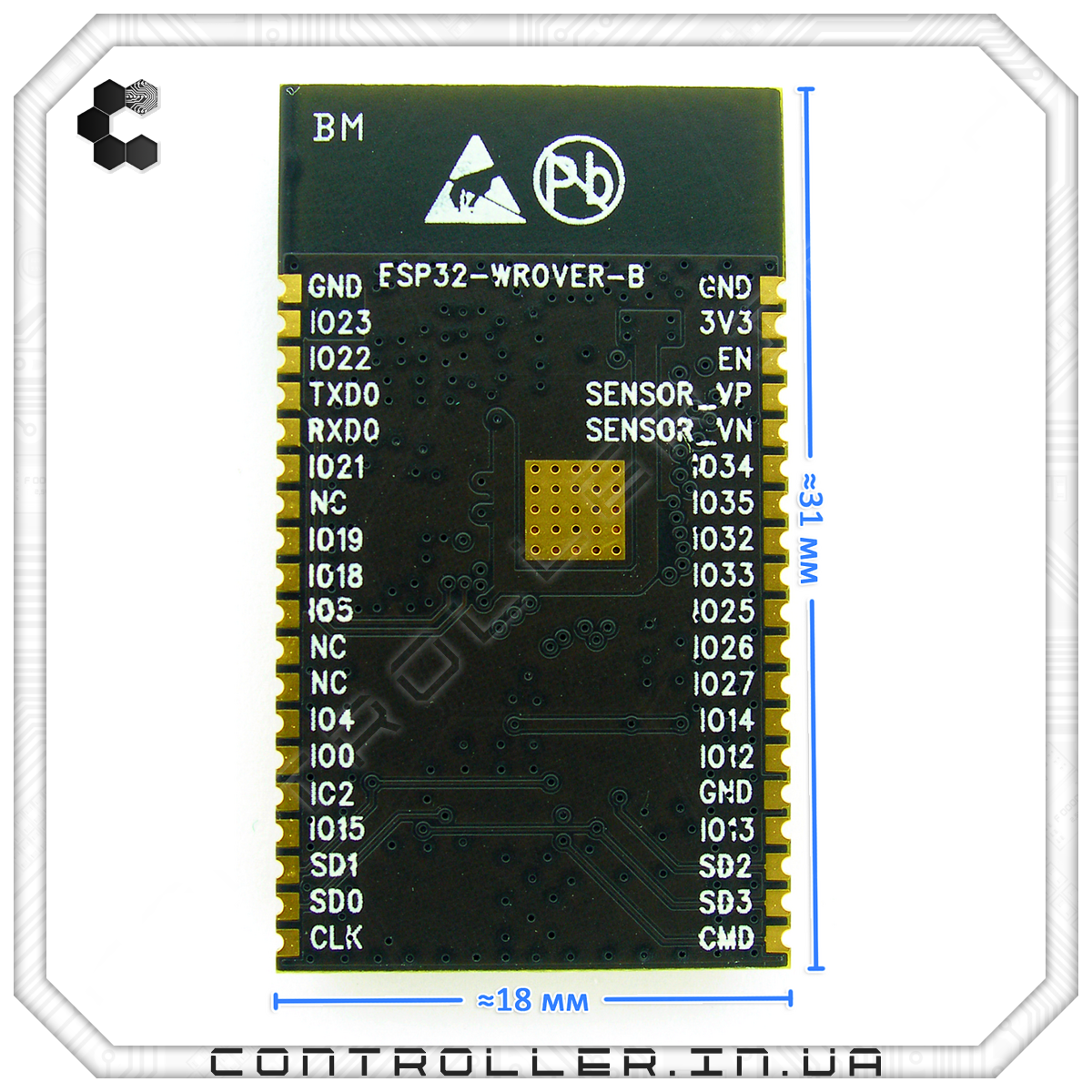 Купить Модуль ESP32-WROVER-B Wi-Fi Bluetooth, цена 315 грн — Prom.ua ...