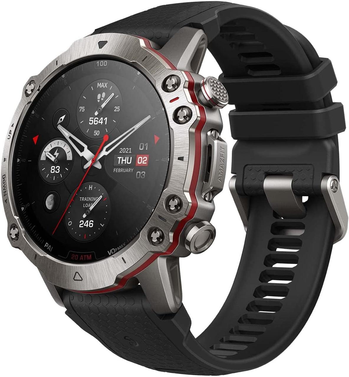 Titanium (Supersonic Black) Falcon Watch Умные Часы Amazfit T-Rex 2 для ...