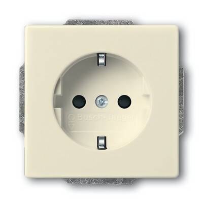 Розетка ABB Busch-Jaeger 2К+З, Слоновая кость 20 EUC-82 ...