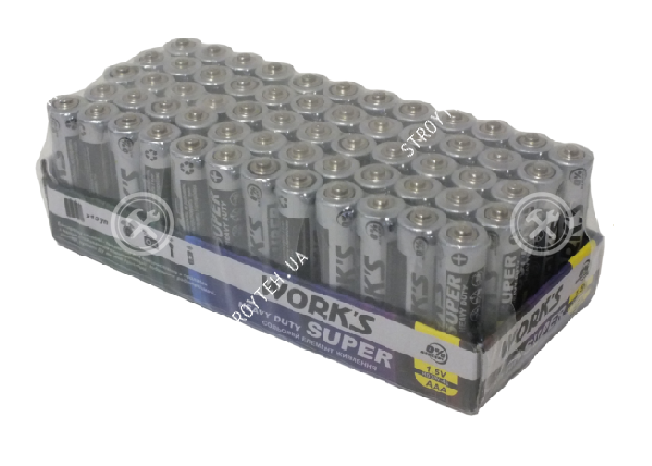 Купить Батарейки Work's Zinc-Carbon R03W-4S AAA 4шт, цена 17 грн — Prom.ua (ID#1786042206)