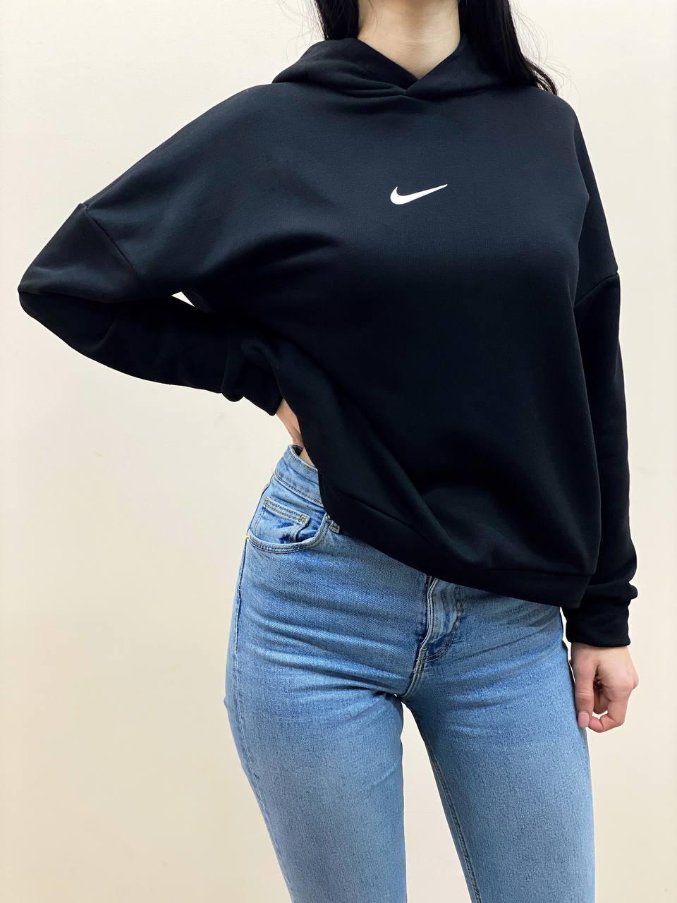 Купить Худи черное Nike толстовка с капюшоном найк кофта молодежная ...