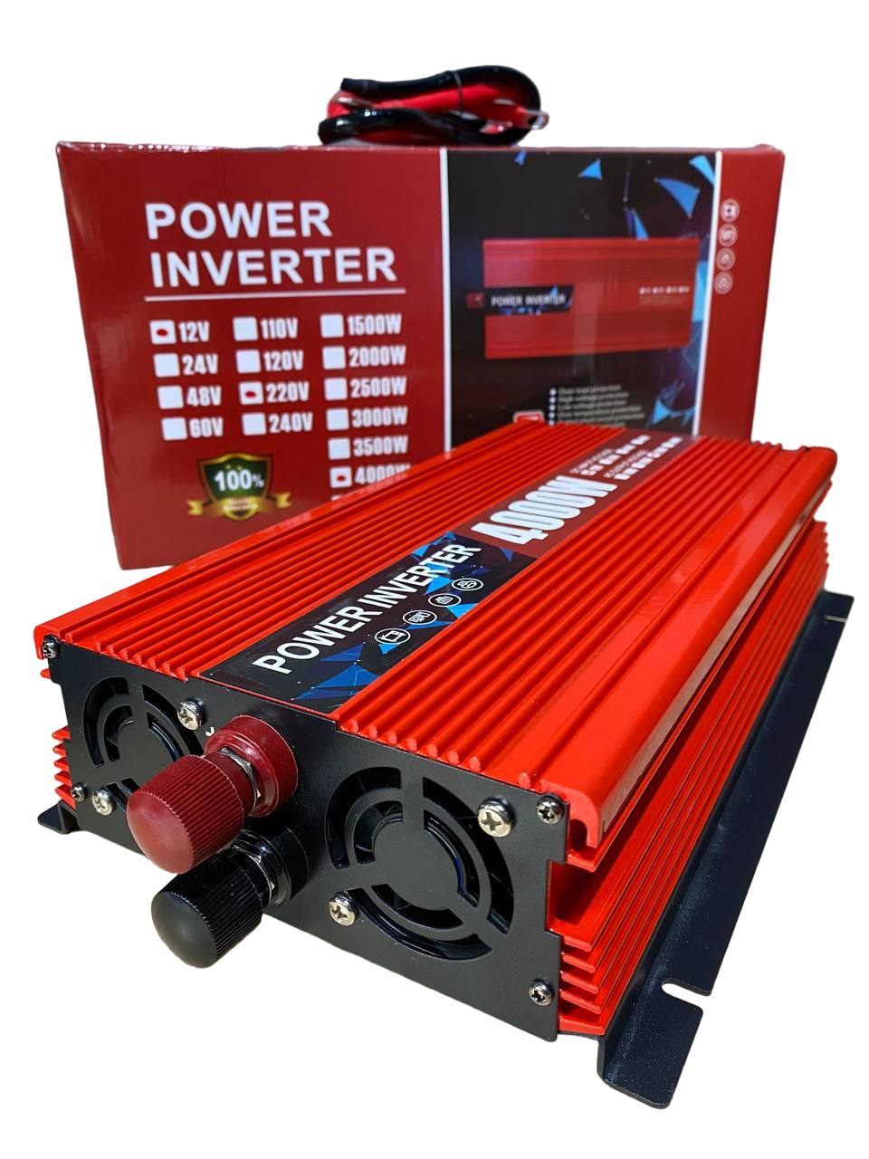 Інвертор напруги MASTER-4000, AC/DC 12/220V, 1унив.раз.,клемм.+ крок ...