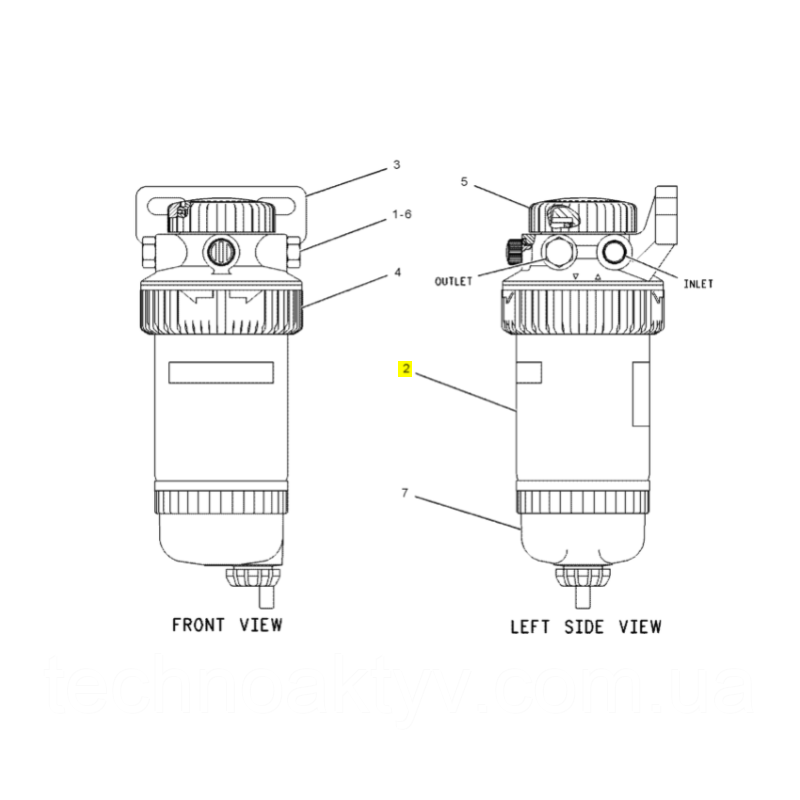 Паливний фільтр 1174089 CVA, P551430, 1174089 на Екскаватор ...