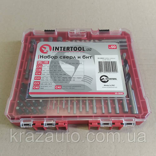 Набор сверл и бит 50шт INTERTOOL SD-0050 (ID#1772221466), цена: 449 ₴, купить на Prom.ua