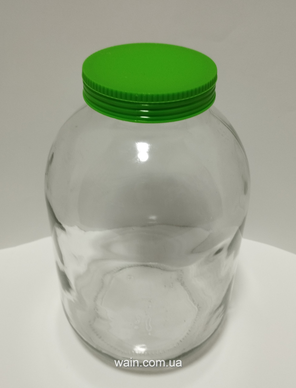 Банка стеклянная 3 л Италия Everglass для хранения сыпучих и круп с зеленой крышкой, цена 96 грн ...