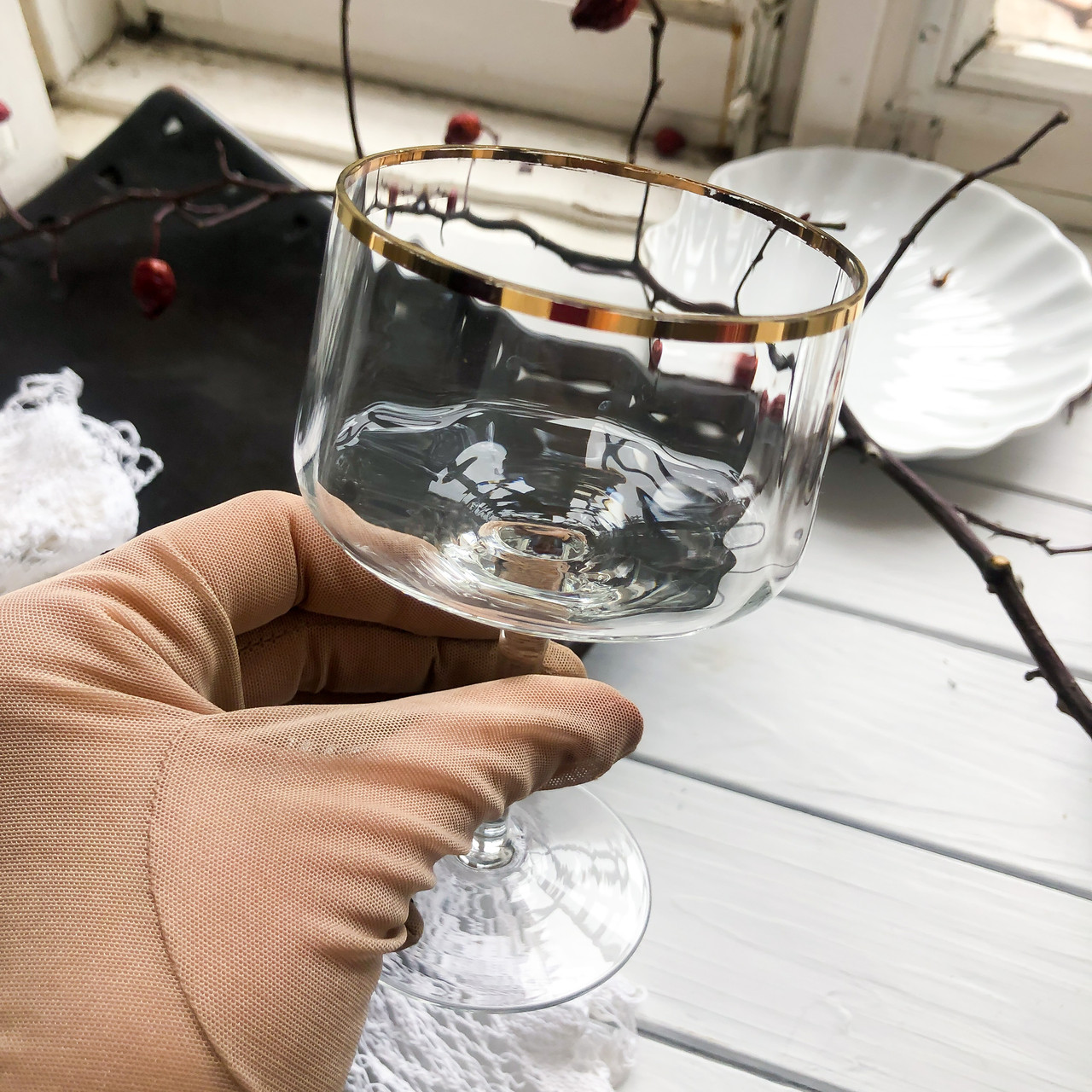 Купити Келихи для вина кришталь позолота вінтаж антикваріат німеччина бокали ціна 280 грн