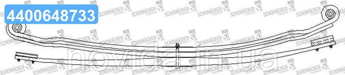 Рессора MAN задн. 2-х лист. с подрессорн. (пр-во Schomaecker) 73011000 ...