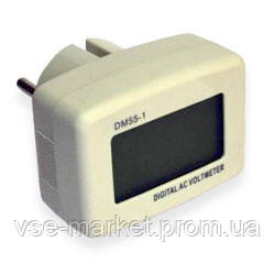 Вольтметр Сетевой Розеточный DM55-1, ЖК+подсветка — Купить Недорого на ...