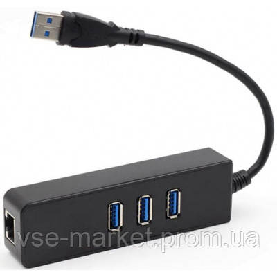 Купити Переходник Dynamode USB 3.0 Type-A - RJ45 Gigabit Lan, 3*USB 3.0 ...
