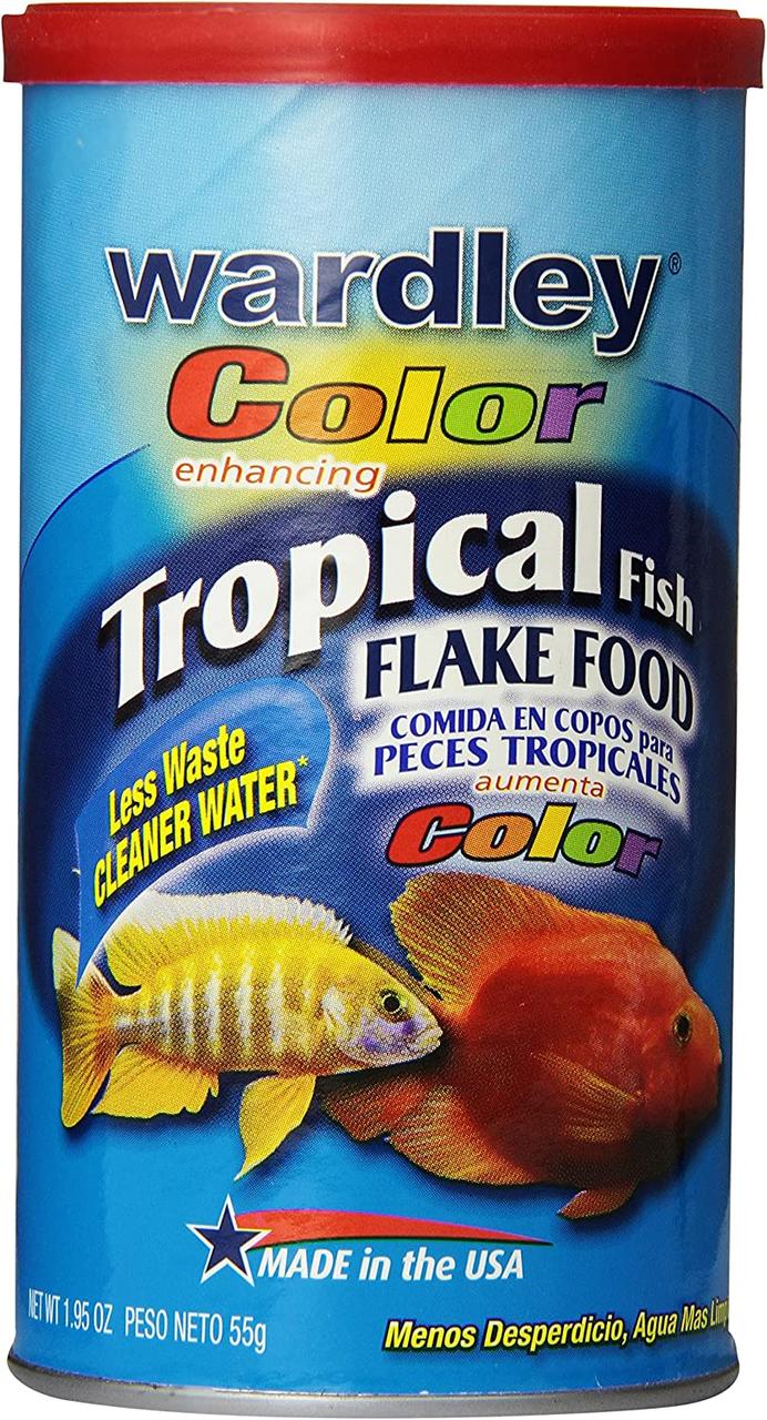 Купить 1.95 oz Tropical Fish Flakes - Color Enhancing Пеллеты Wardley ...