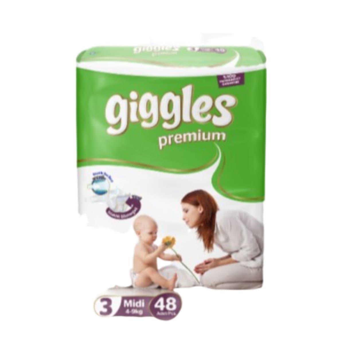 Купить Подгузники Giggles Premium Midi 3 (4-9 кг) 48 шт ТМ: Giggles ...