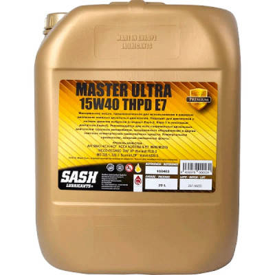 Моторное масло SASH минеральное MASTER ULTRA 15W40 THPD E7 20л (100403 ...