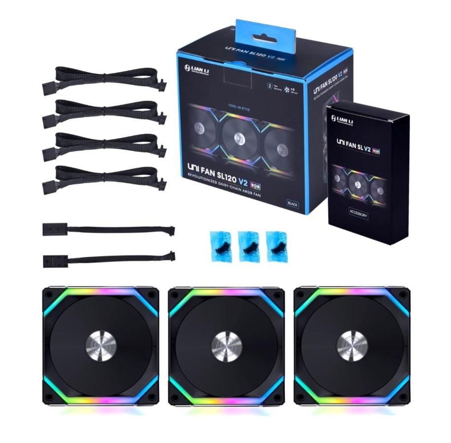Купить Lian Li UNI FAN SL120 V2 Triple pack white/black, цена 5699 ...