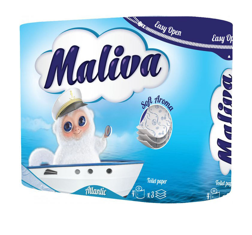 Купить Туалетная бумага Maliva Atlantic 3 слоя 4 шт, цена 75 ₴ — Prom ...