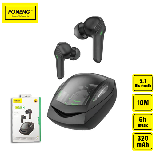 Наушники беспроводные TWS игровые вакуумные черные BL118(PS) (ID#1788876637), цена: 1025 ...