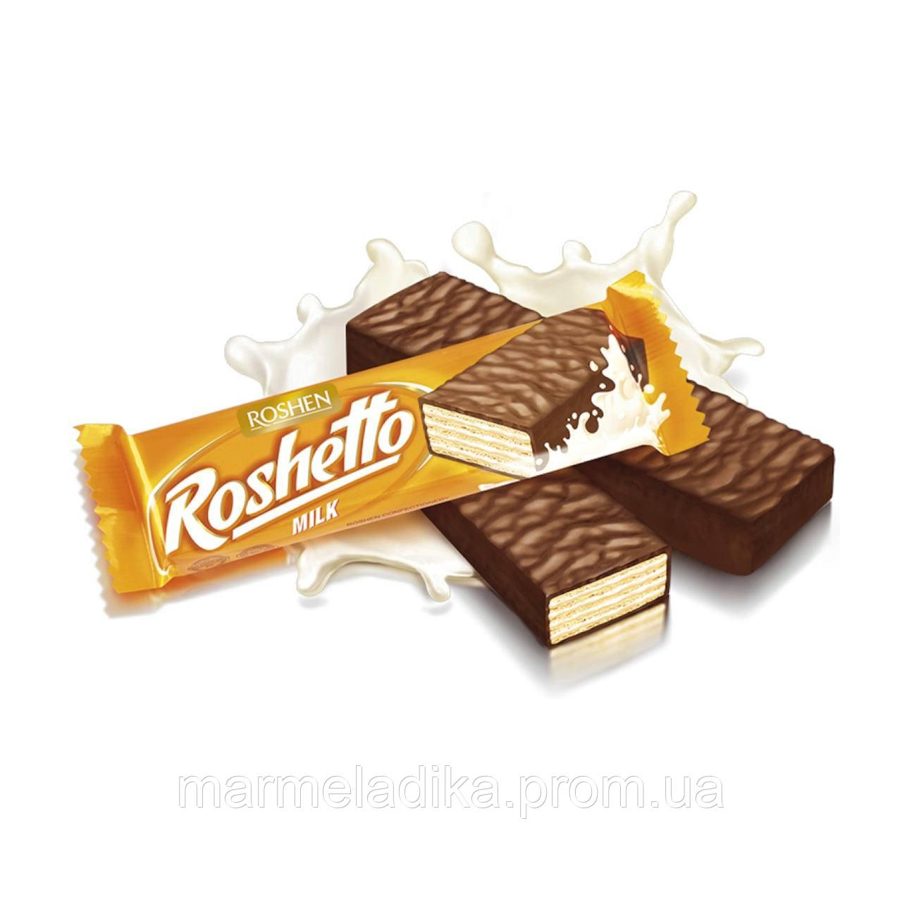 Купити ROSHEN вафельні батончики в молочному шоколаді Roshetto Milk ...