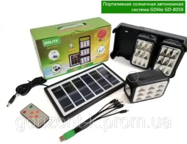 Система Автономного Освещения с Солнечной Панелью GdLite GD-8058 Bs — Купить Недорого на Bigl.ua ...