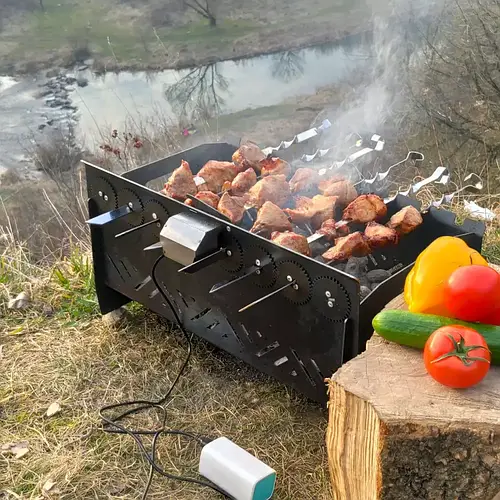 Купить Мангал автоматический с электроприводом - Ленивый шашлычник ...