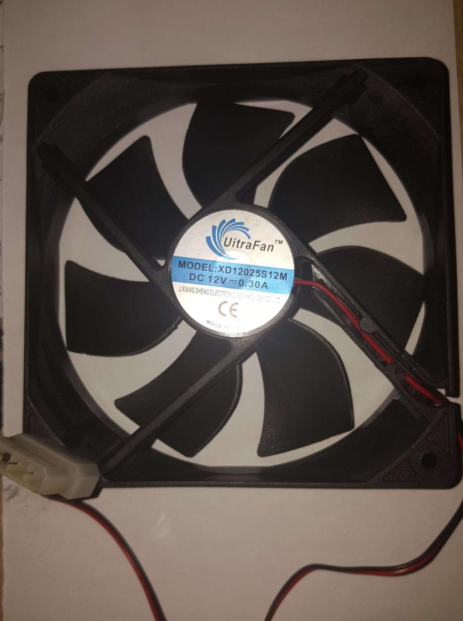 Потужний вентилятор 12 V 0.3 A UltraFan XD12025S12M 120*120*25 120 mm вентилятор універсальний ...