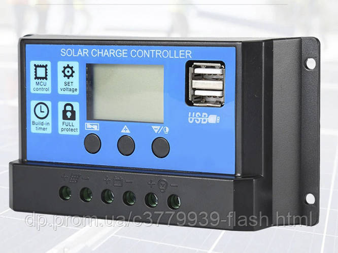 Купить Заряда батареи для солнечной панели 10А 12В/24В с дисплеем и USB ...