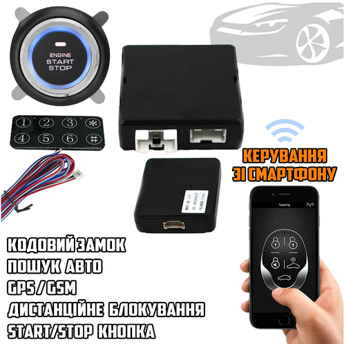 Автосигнализация с двусторонней связью, с GPS трекингом APP GSM Car ...