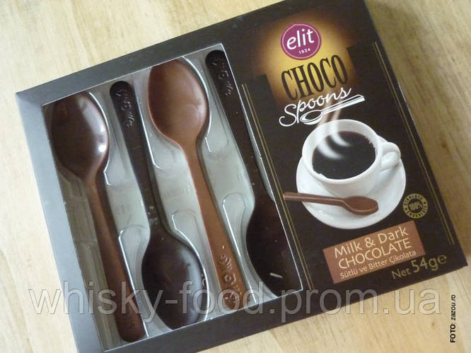 Шоколадні ложки Elit Choco Spoons Milk & Dark 54 г (6клади) (ID ...