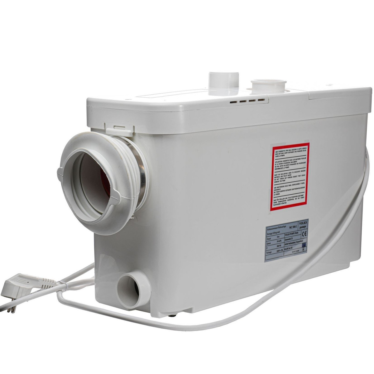 Канализационная установка VOLKS WC500-2 500Вт Hmax 8м 10м³/ч 000018981 ...