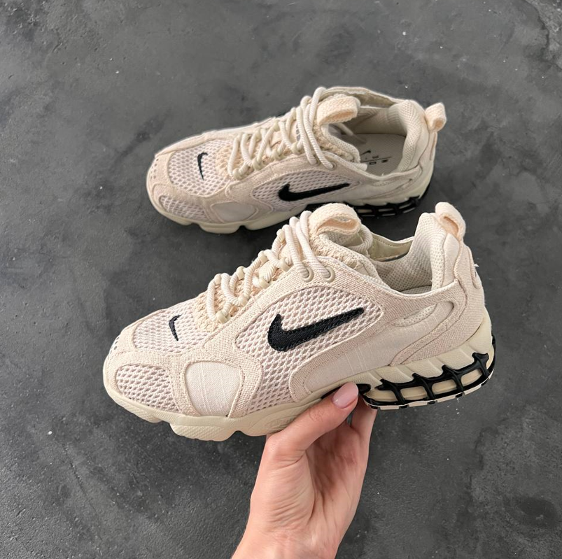 Кроссовки Nike Air Zoom Spiridon Stussy cage 2 beige Найк Стусси ...