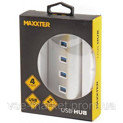 Купить Концентратор Maxxter USB 3.0 Type-A 4 ports silver (HU3A-4P-01), цена 552 грн — Prom.ua ...