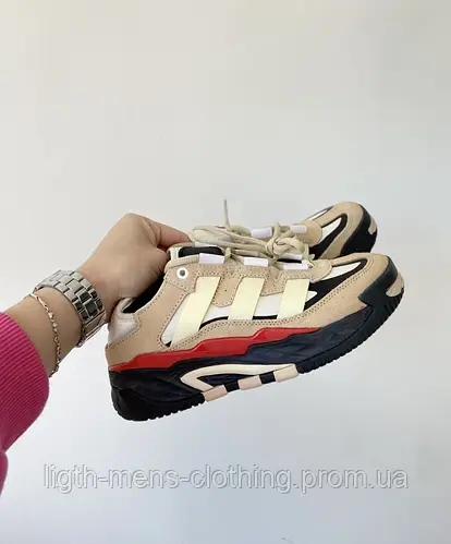 Женские летние кроссовки адидас Niteball Black Red (ID#1790588635 ...