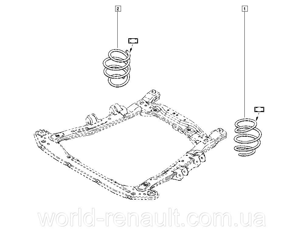 Renault (Original) 540109256R - Передняя пружина на Рено Логан II ...