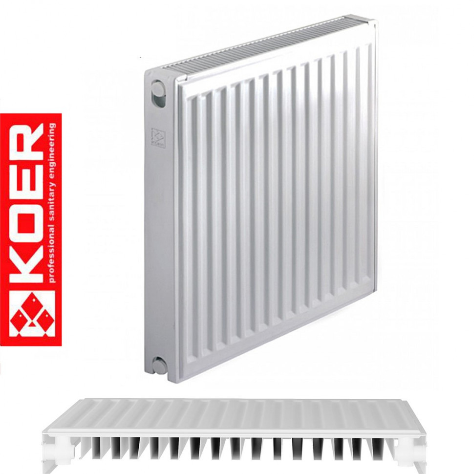 Стальной Радиатор Koer 11 Тип 500*1200 Чехия (боковое Подключение ...