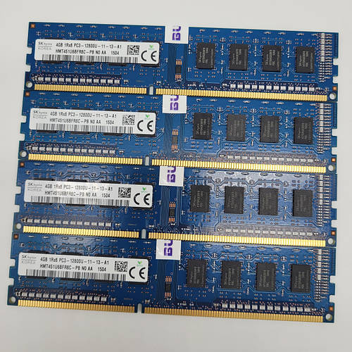Комплект оперативної пам'яті Hynix DDR3 16Gb (4*4Gb) 1600MHz PC3 12800U 1R8 CL11 (HMT451U6BFR8C ...