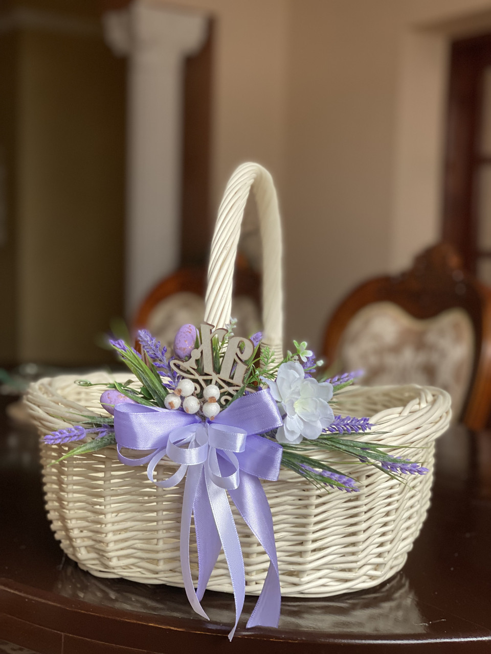 Купити Корзина плетена святкова з декором ціна 8500 ₴ Prom Ua Id 1791167590