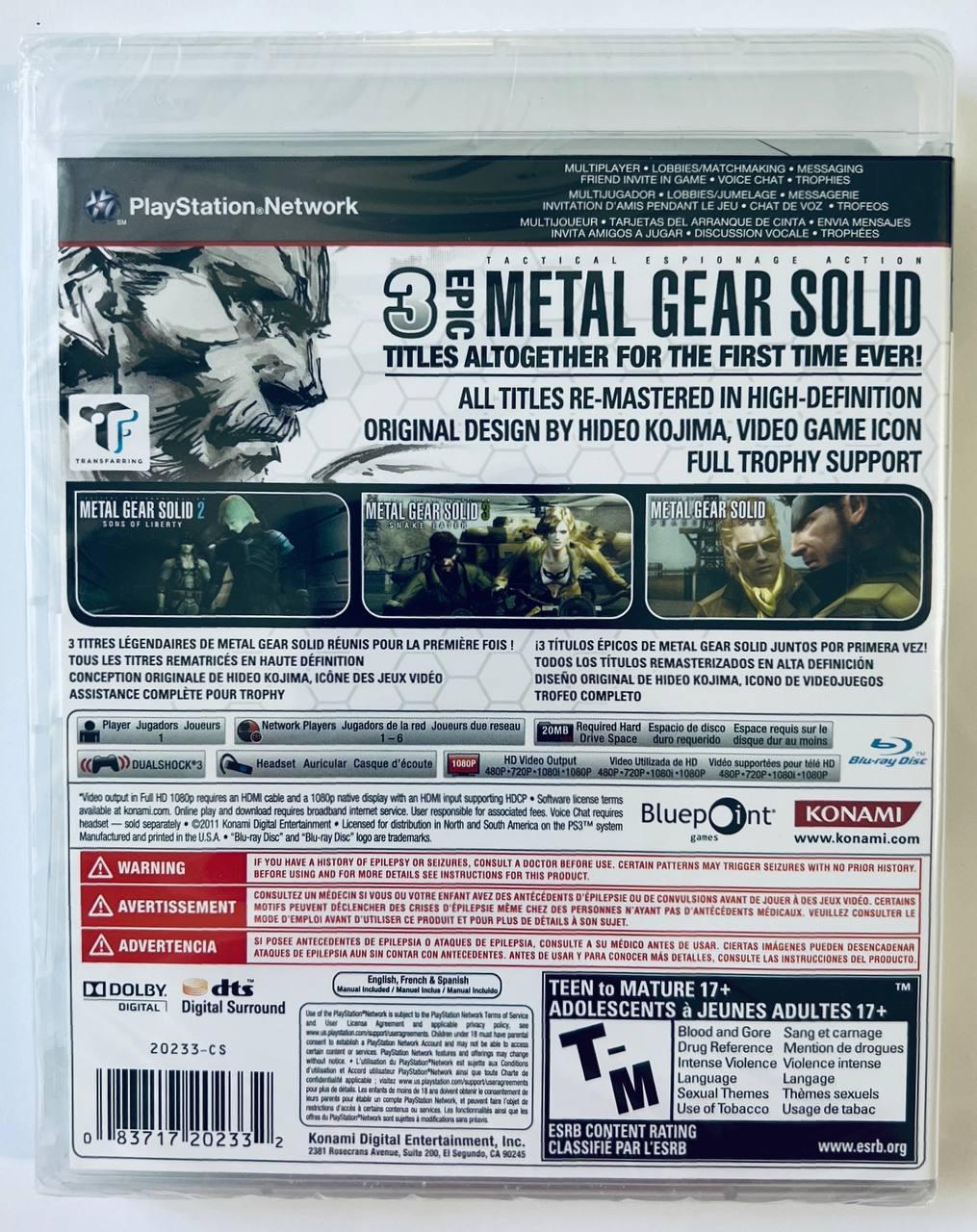 Metal Gear Solid HD Collection, англійська версія диск для PlayStation ...