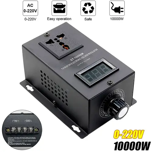 Диммер с дисплеем GT-10000W 10000Вт 220В AC SCR симисторный регулятор ...