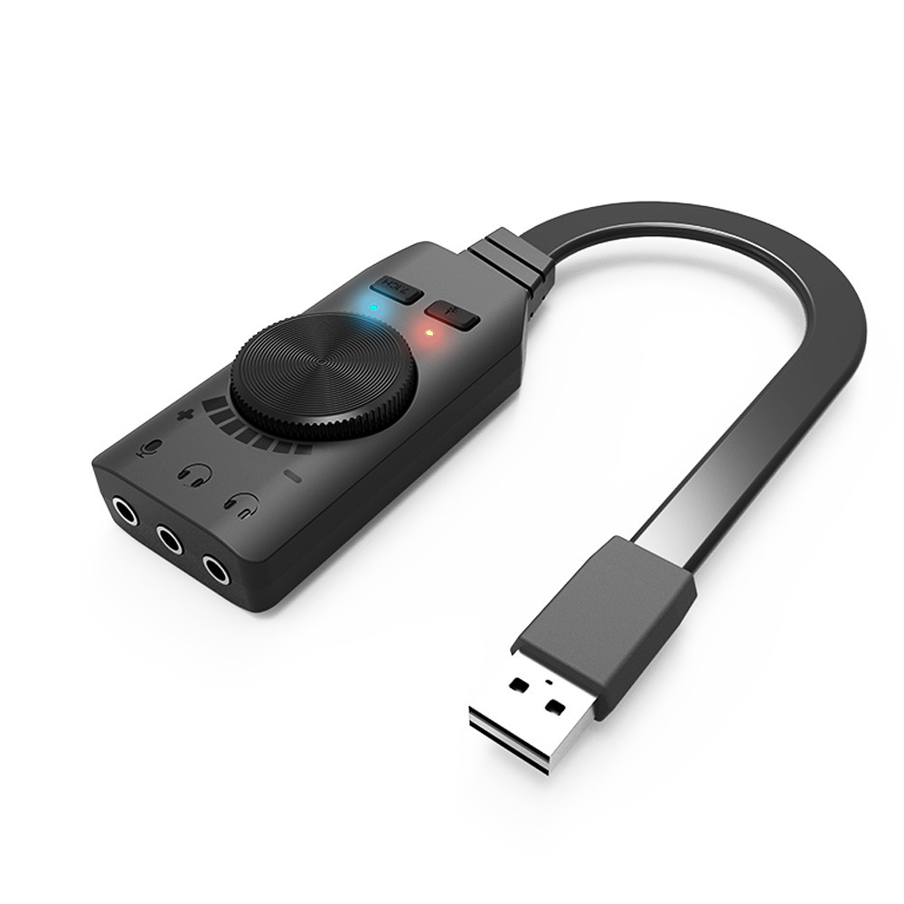 Внешняя Звуковая Карта USB 7.1 Channel Адаптер 3.5mm для Наушников и ...