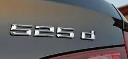 Шильдик значок эмблема багажника BMW 525d БМВ 525д цвет хром: продаж ...