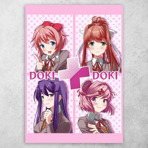 Аніме плакат постер "Doki Doki Literature Club!" №2 (ID#1792160886 ...
