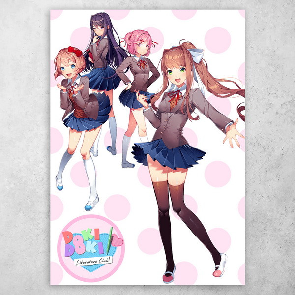 Аніме плакат постер "Doki Doki Literature Club!" №4 купити в Україні ...