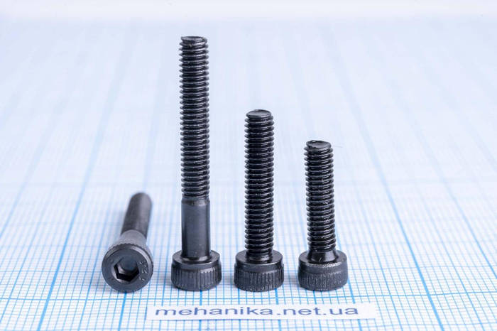 Болт M4 с цилиндрической головкой под шестигранник 12.9 - M4x40, цена ...