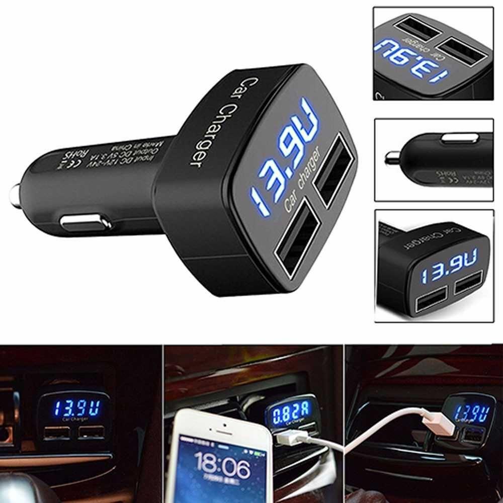Зарядка USB 5в1 Тестер/вольтметр/термометр в Прикуриватель Зарядное ...