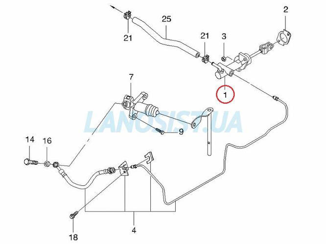 Цилиндр сцепления Авео (главный) Valeo 71615 (ID#1752842418), цена: 835 ...
